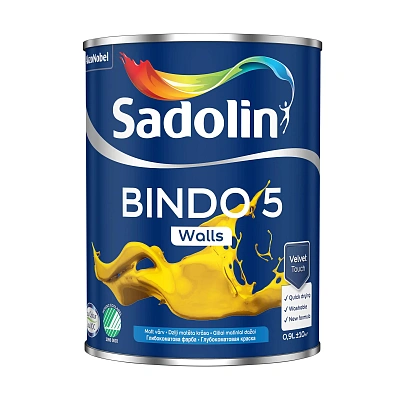Купити Sadolin Bindo 5 емульсійну фарбу для стін, білу, база BW, 0.9 л ...